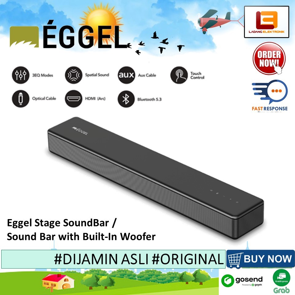 Jual Eggel Stage SoundBar / Sound Bar with Built-In Woofer | Shopee ...