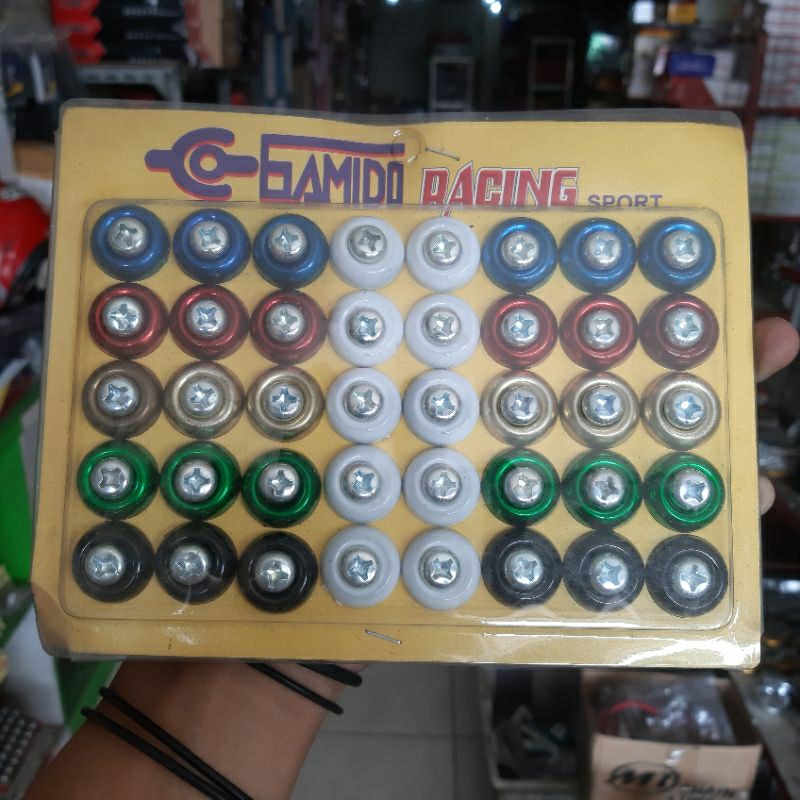 Jual Monel Baut Variasi Motor Ukuran 10an Obeng +(kembang) | Shopee ...