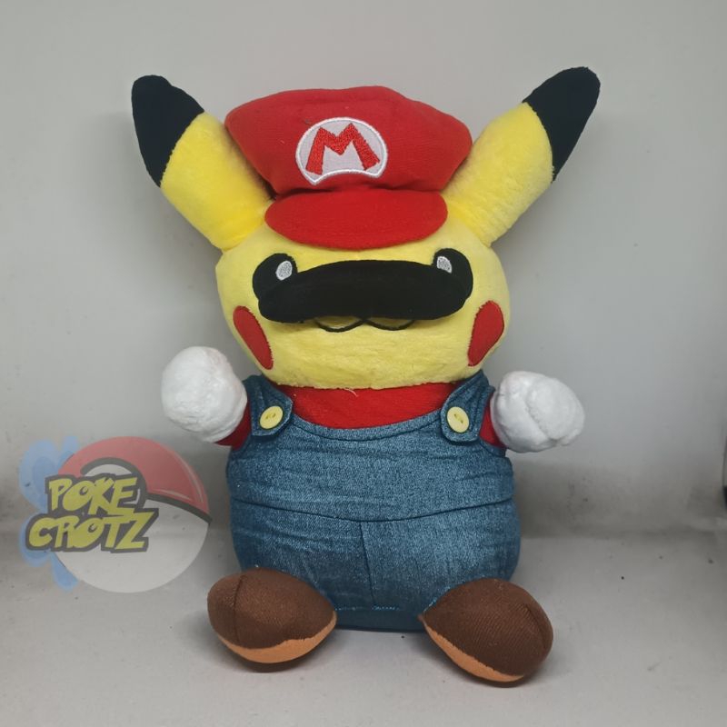 Jual Boneka pikachu mario bros pokemon center plush | Shopee Indonesia