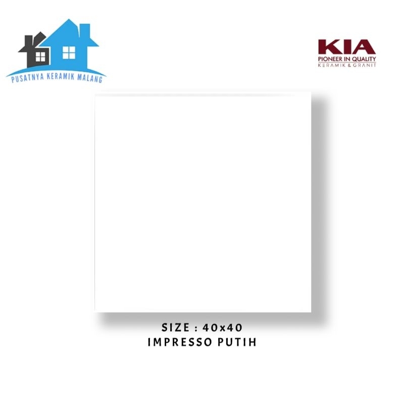 Jual KERAMIK LANTAI 40x40 IMPRESSO PUTIH MURAH | Shopee Indonesia