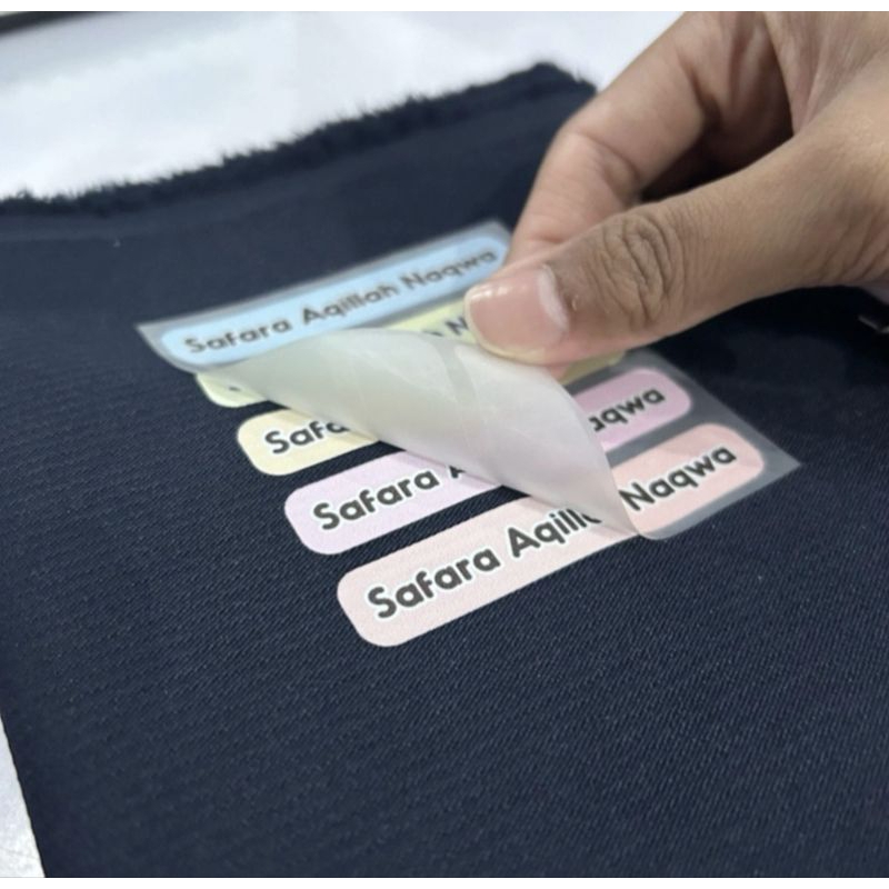 Jual Setrika Stiker Label Nama Baju Custom Warna Polos | Shopee Indonesia