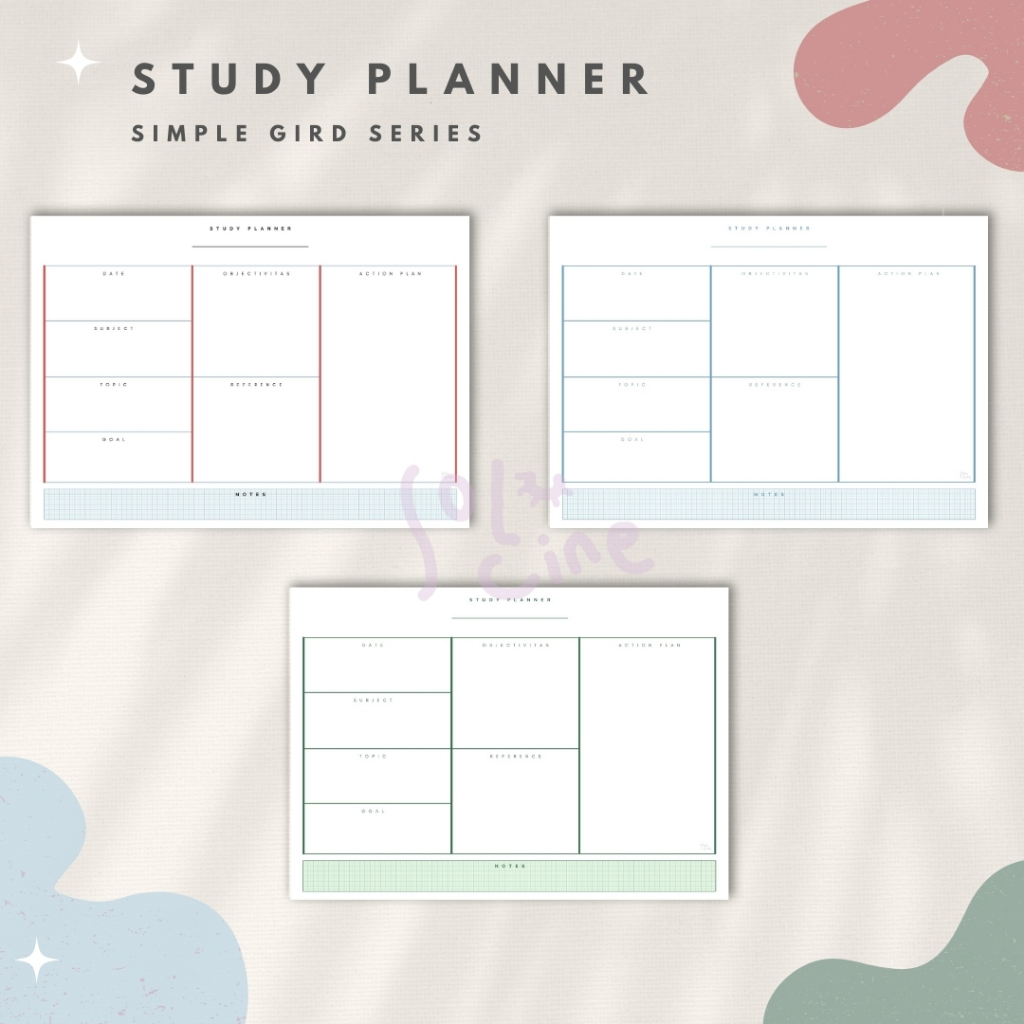 Jual Study Planner / Wall Planner - Simple Grid Series | Shopee Indonesia