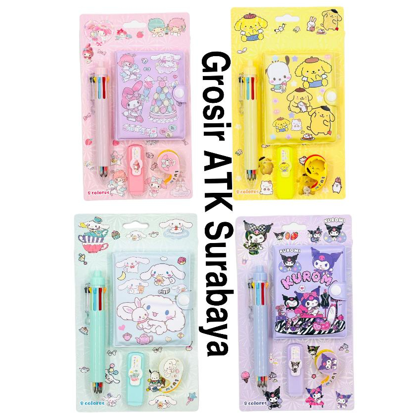 Jual Paket Alat Tulis / Study Set / Stationery Set Kotak Pensil Sanrio My Melody Cinnamorol ...