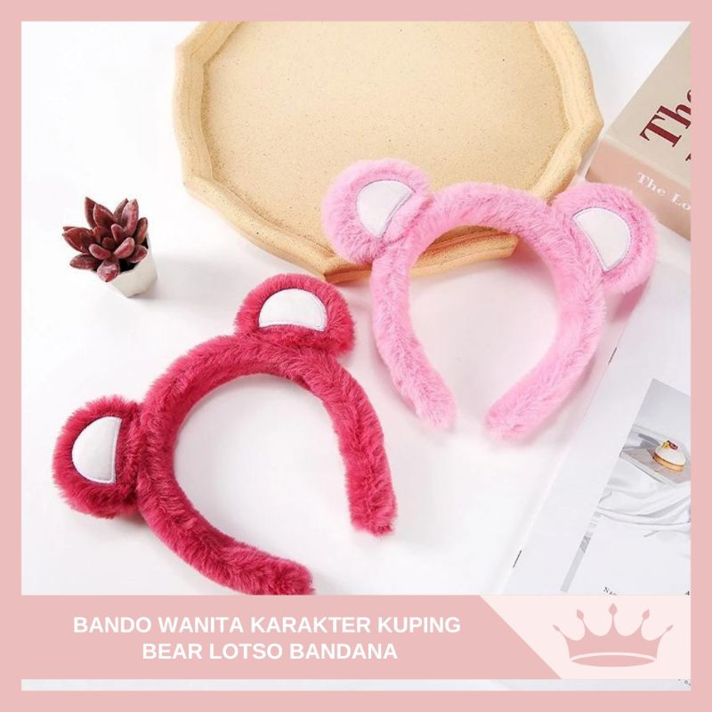 Jual BANDO WANITA KARAKTER KUPING BEAR LOTSO / BANDANA ANAK DAN DEWASA ...