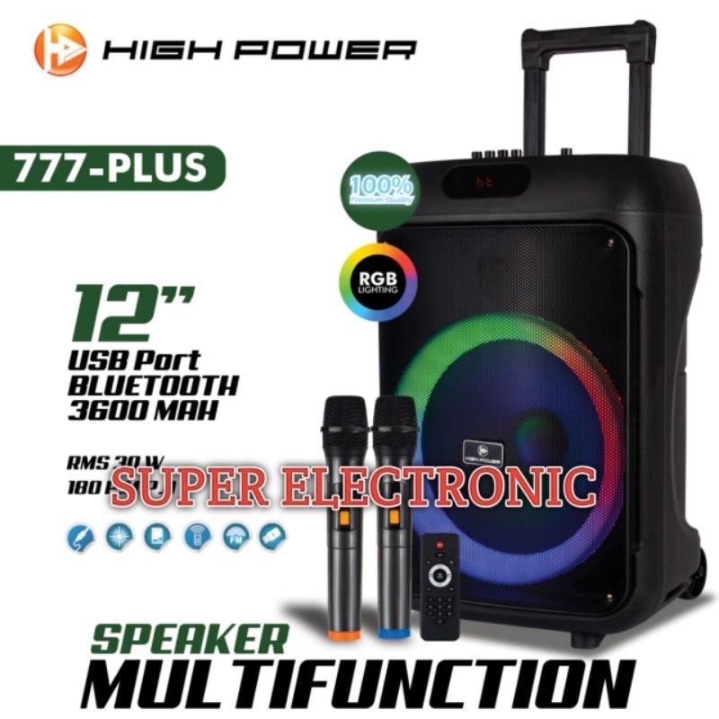 Jual Speaker Portable High Power 777 Plus Original Speaker 12inch ...