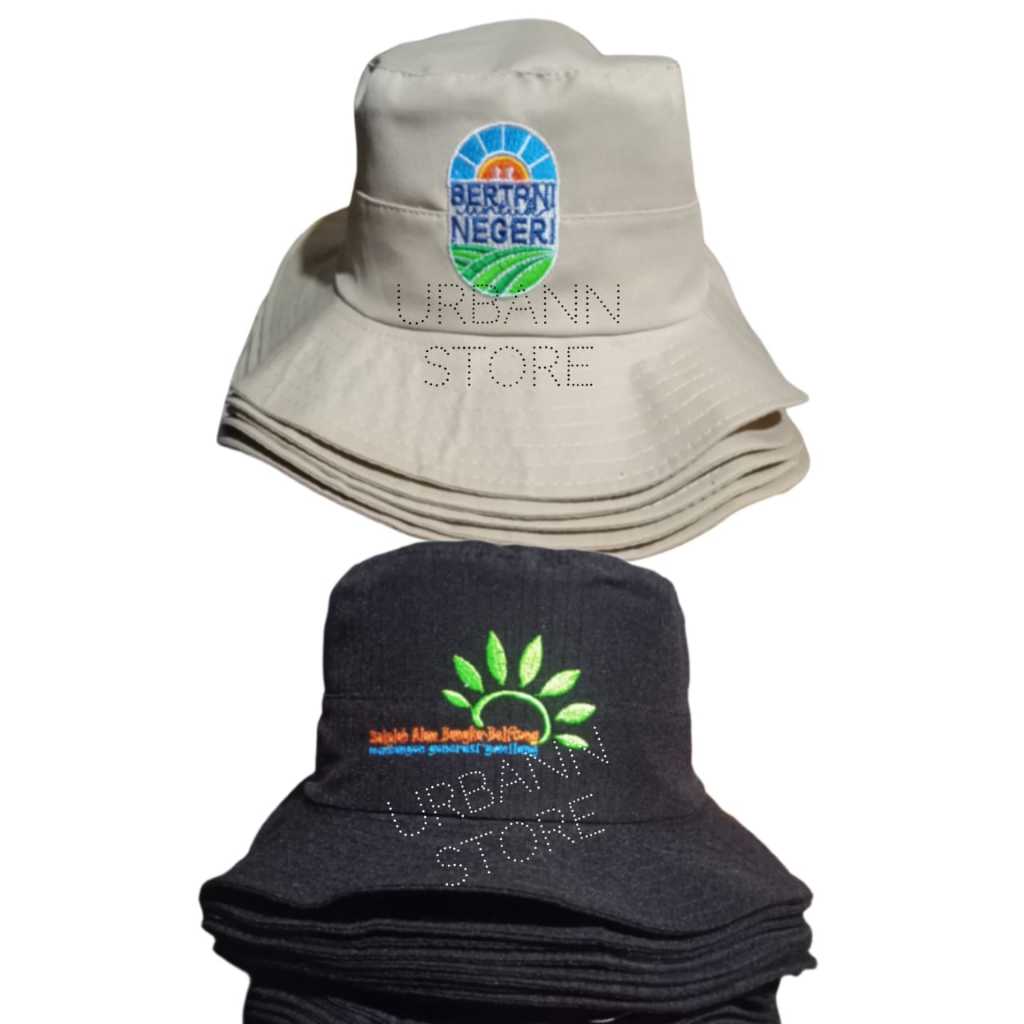 Jual Topi Rimba Custom Logo/LOGO SEKOLAH/LOGO PERUSAHAAN/LOGO MEREK ...