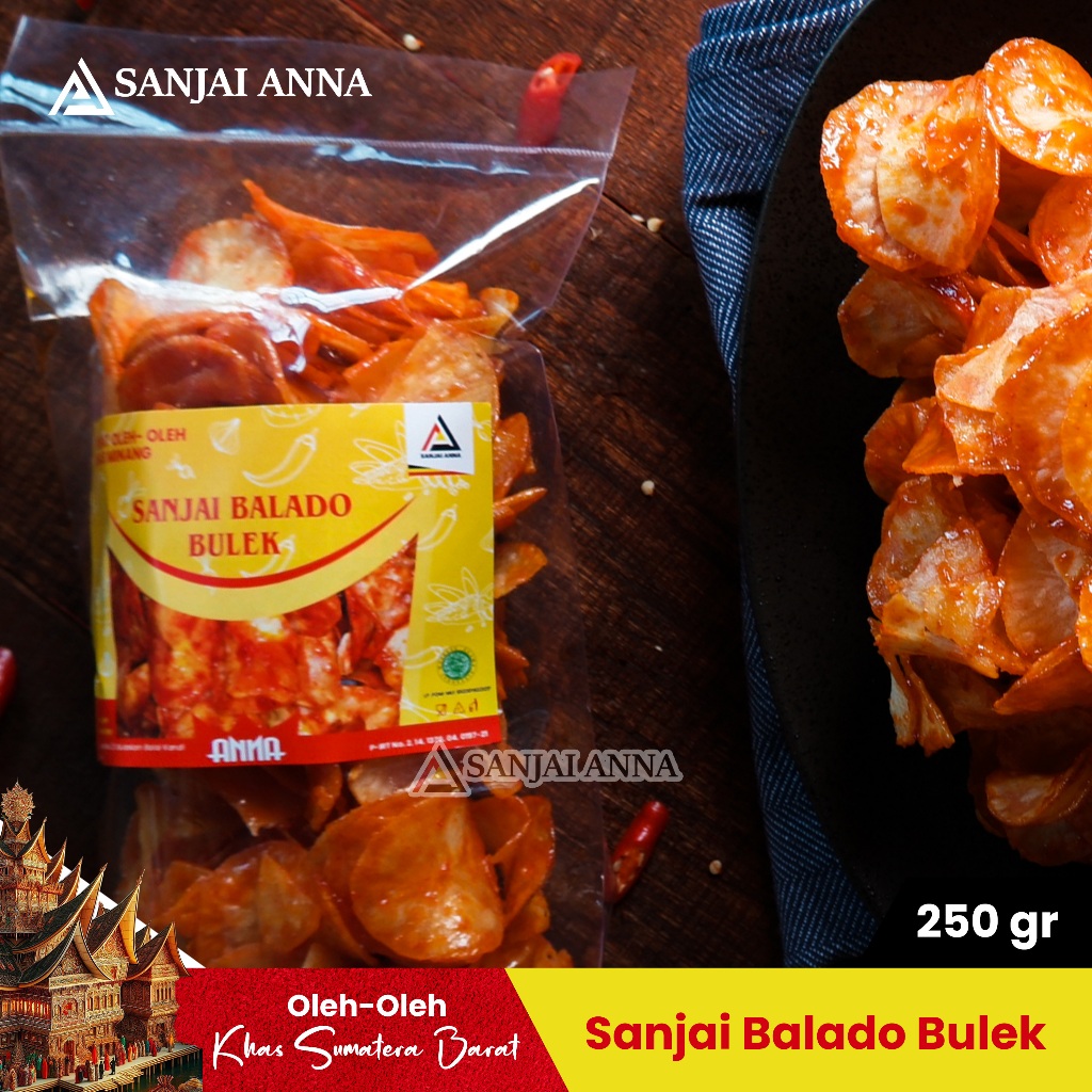 Jual SANJAI ANNA/ KERIPIK SANJAI BALADO BULAT/SANJAI PEDAS MANIS ...