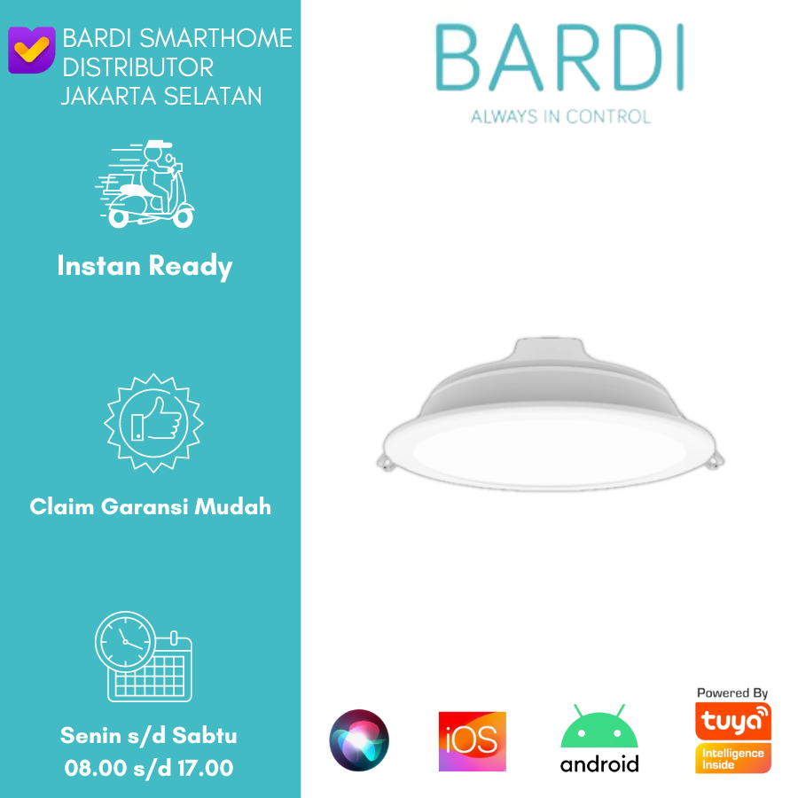 Jual BARDI Smart Beacon Panel Downlight 14 Watt RGBWW Bluetooth ...