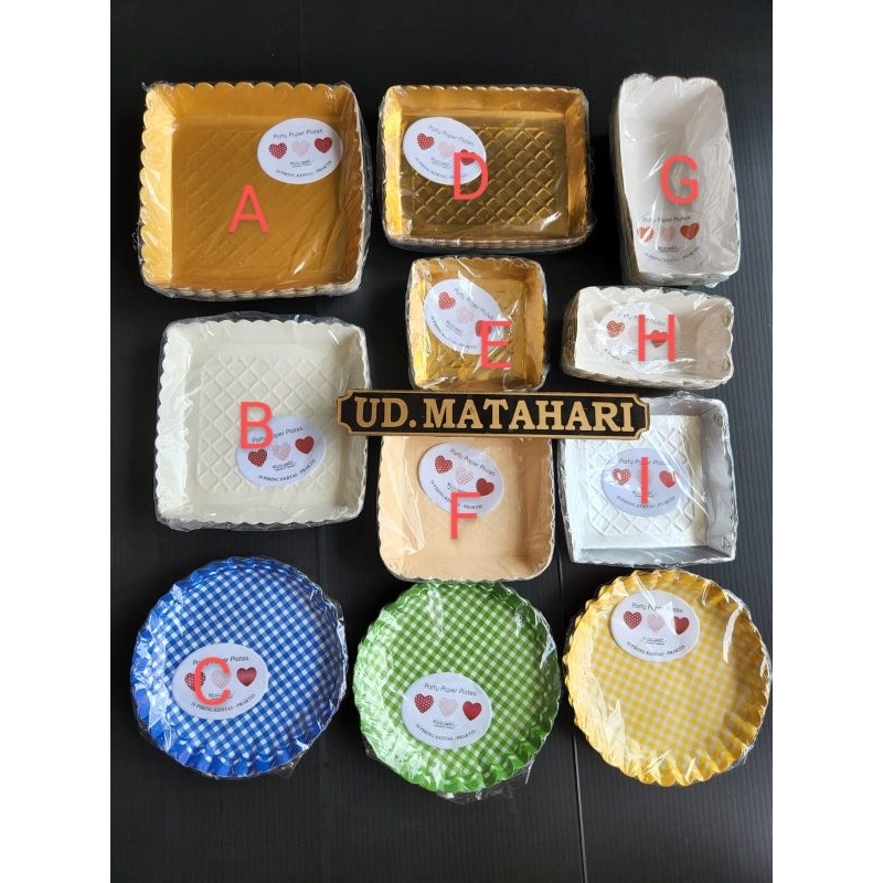 Jual Piring Kertas Untuk Roti / Piring Kue isi 10pc / kertas tart / piring tart | Shopee Indonesia