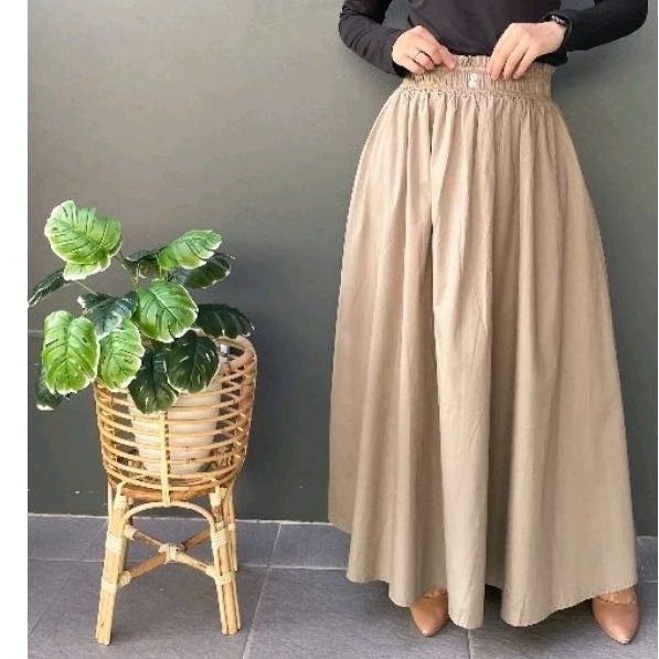Jual Rok Muslim Wanita Katun Panjang 98cm Lingkar bawah 276cm Fit M ...