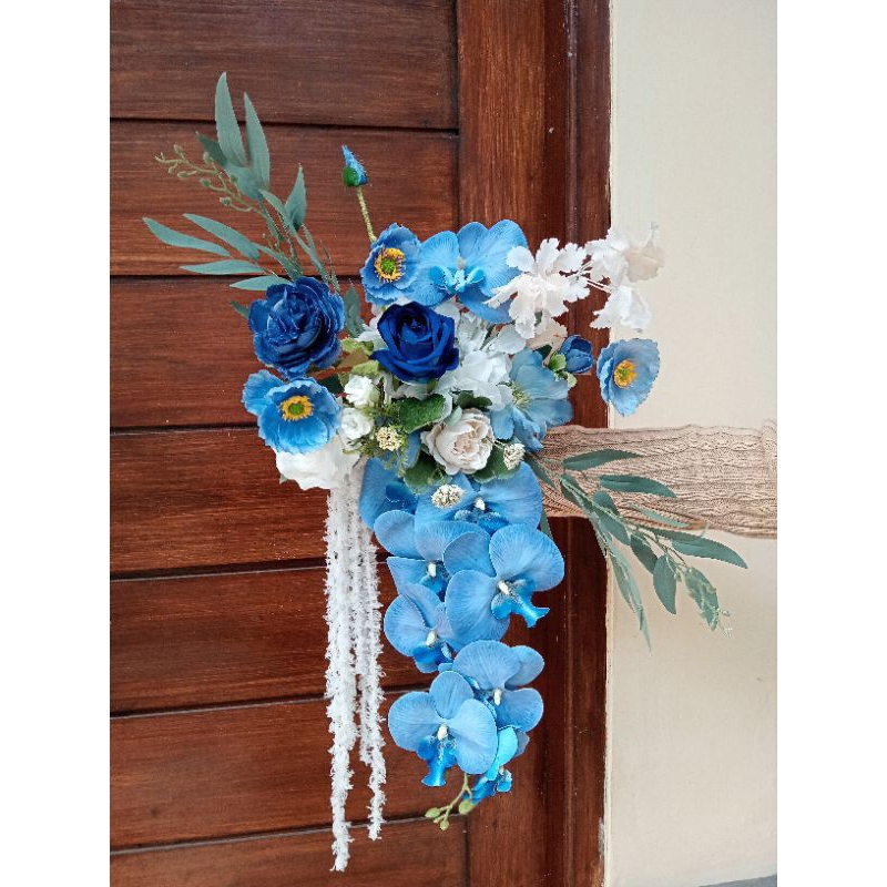 Jual (READY) Wedding Bouquet Artificial Orchid Flower Series | Buket ...