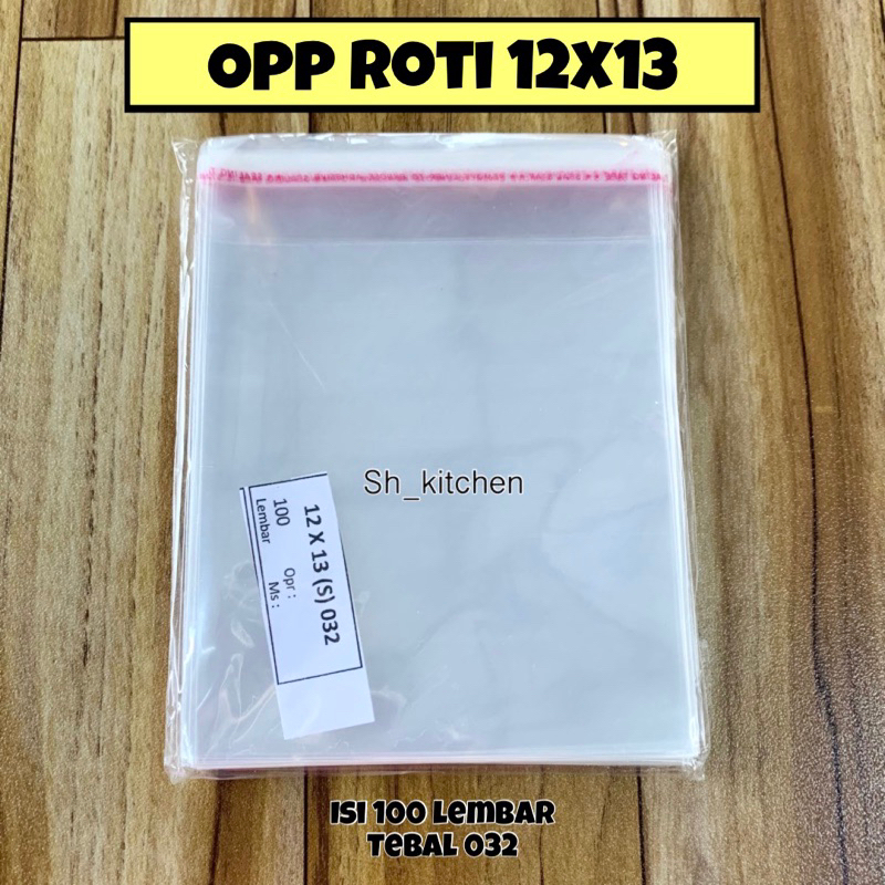Jual Plastik OPP Roti 12x13 isi 100 lembar dengan Seal Perekat ketebalan 032 | Shopee Indonesia