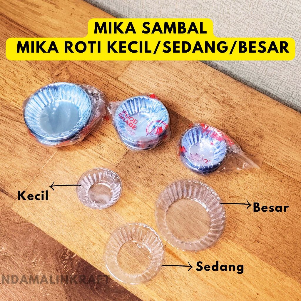 Jual Tray sambal / Mika sambal / Mika roti kecil, sedang dan besar isi ...