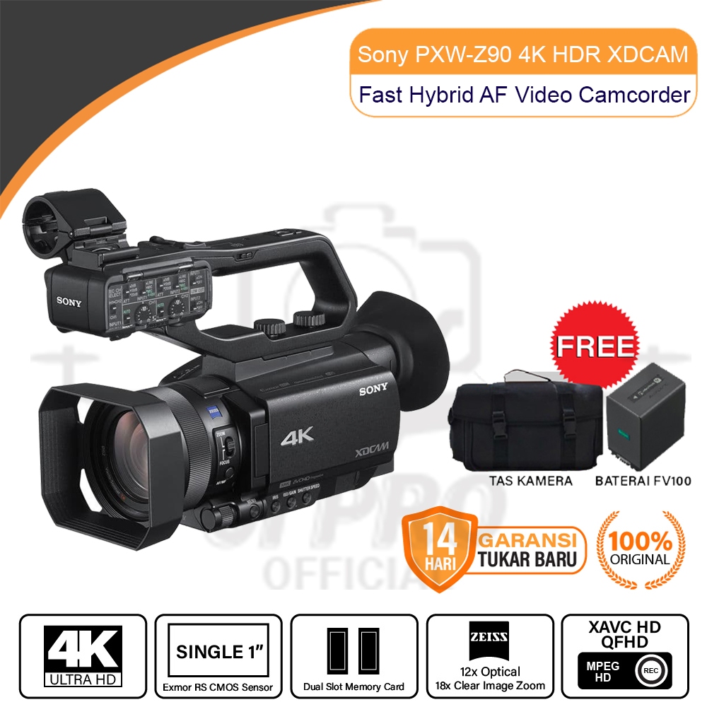 Jual Sony PXW-Z90 4K HDR XDCAM Fast Hybrid AF Video Camcorder Z 90 ORIGINAL | Shopee Indonesia
