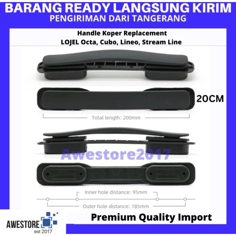 Jual Handle Koper Lojel Pegangan Gagang Luggage Replacement Octa Cubo ...