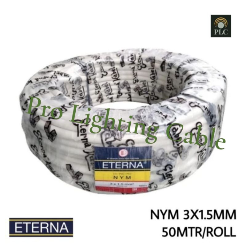Jual Kabel Eterna NYM 3X1.5 3X1,5 mm Rol 50 Meter | Shopee Indonesia