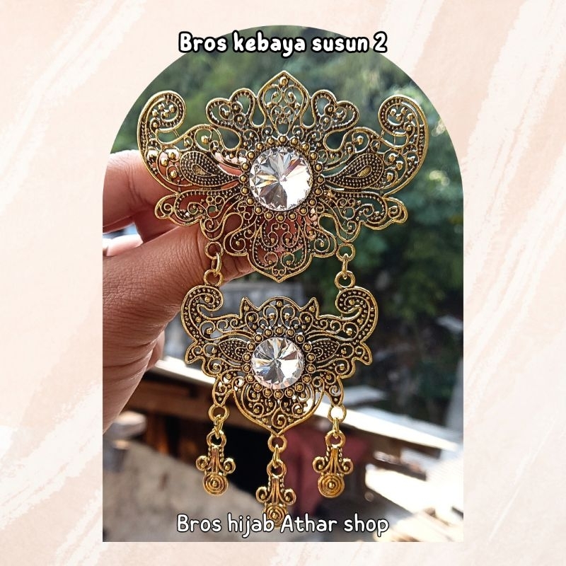 Jual Bros Kebaya Besar Susun 2 Bros Hewan Burung Merak Baru Model ...
