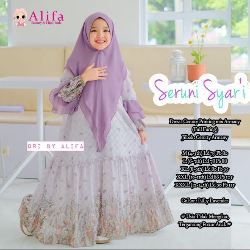 Jual koleksi terbaik Seruni Syar'i sari syari by alifa kids di ...