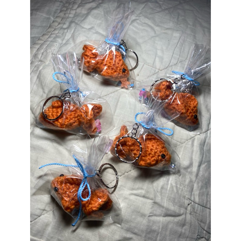 Jual Crochet Goldfish / Fish In-A-Bag / With Plastic Pouch / Drawstring ...