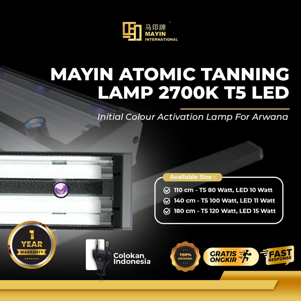Jual MAYIN Atomic Tanning Lamp 2700K T5 LED Ikan Arwana 180cm | Shopee ...