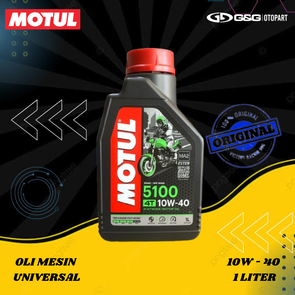 Jual Oli Motul 5100 Ester 10W40 Full Synthetic 1L Original 100% | Shopee Indonesia