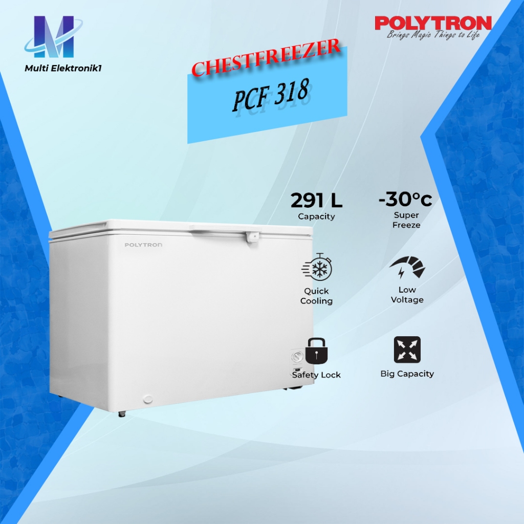 Jual POLYTRON Chest Freezer 300 Liter PCF 318 | Shopee Indonesia