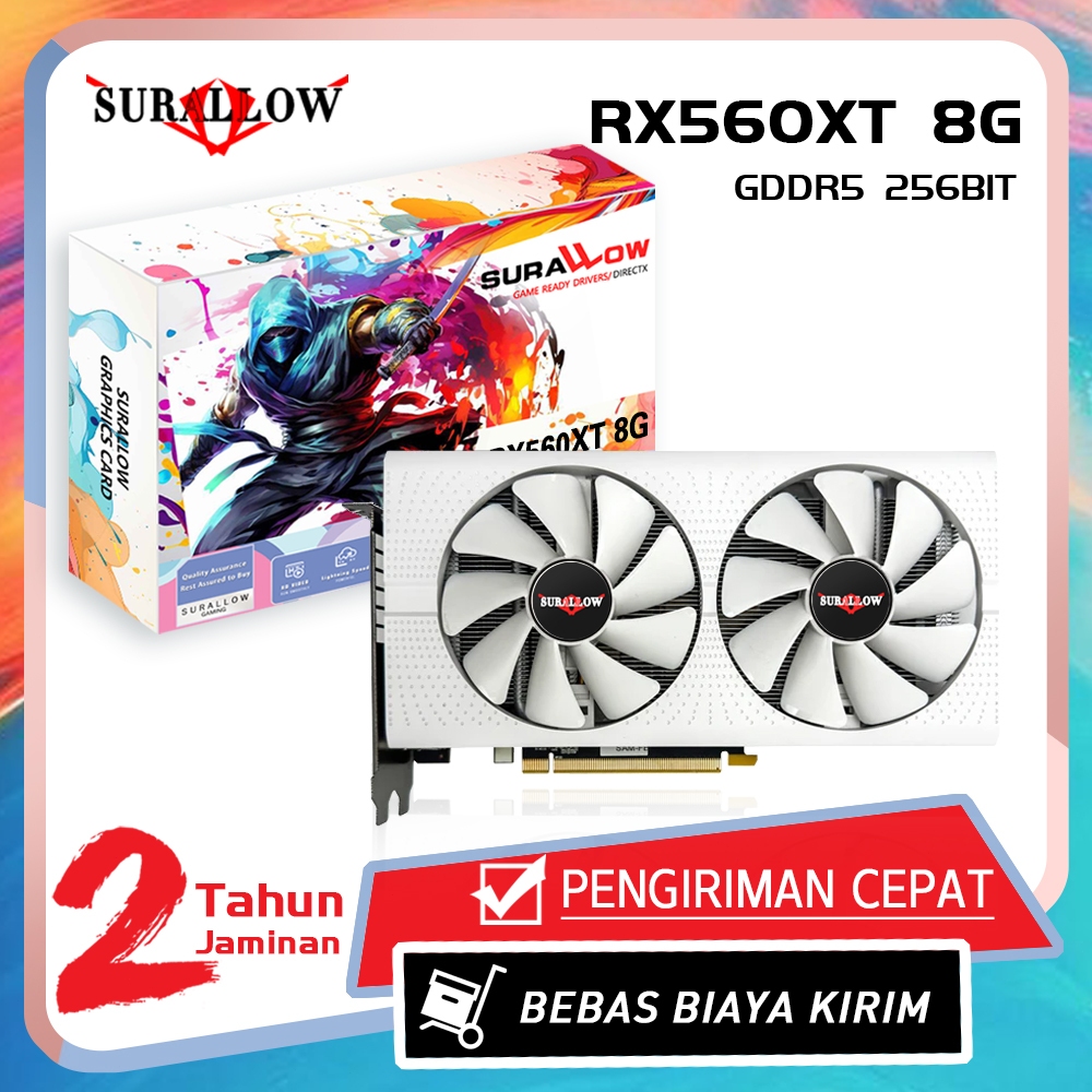 Jual SURALLOW VGA Card RX 560 XT 8GB DDR5 256Bit | Shopee Indonesia