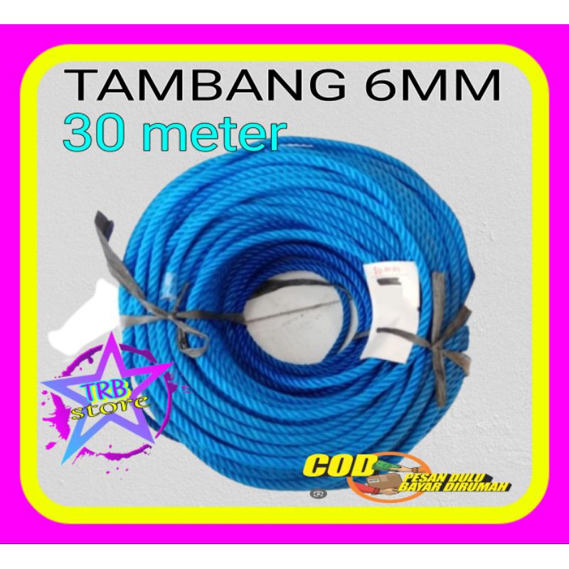 Jual TALI PLASTIK WARNA 6MM 30 METER,TAMBANG PENGIKAT BARANG,TALI PENGIKAT TERPAL,TRUCK,PICK UP ...