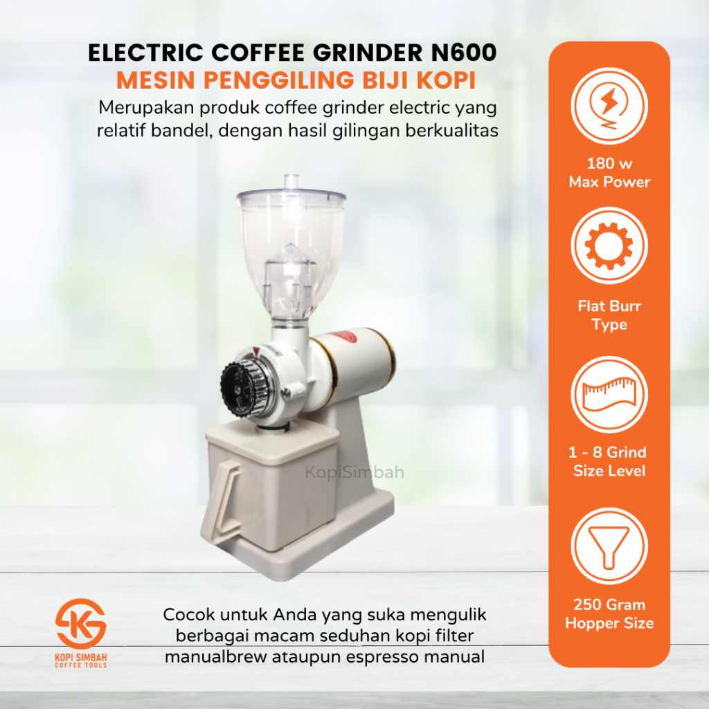 Jual Electric Coffee Grinder N600 OEM Mesin Alat Penggiling Biji Kopi N ...