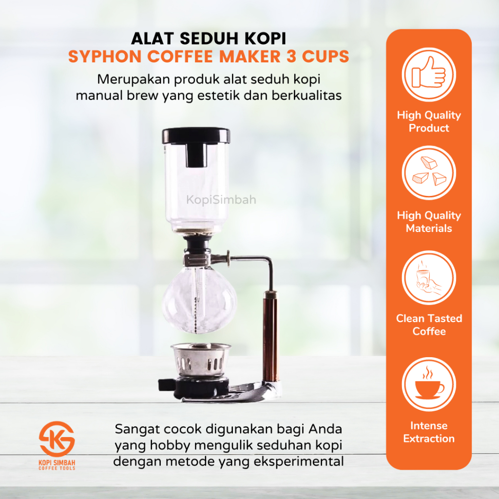 Jual Syphon Coffee Maker TCA 3 Sifon Alat Seduh Siphon Kopi Vacuum Pot ...