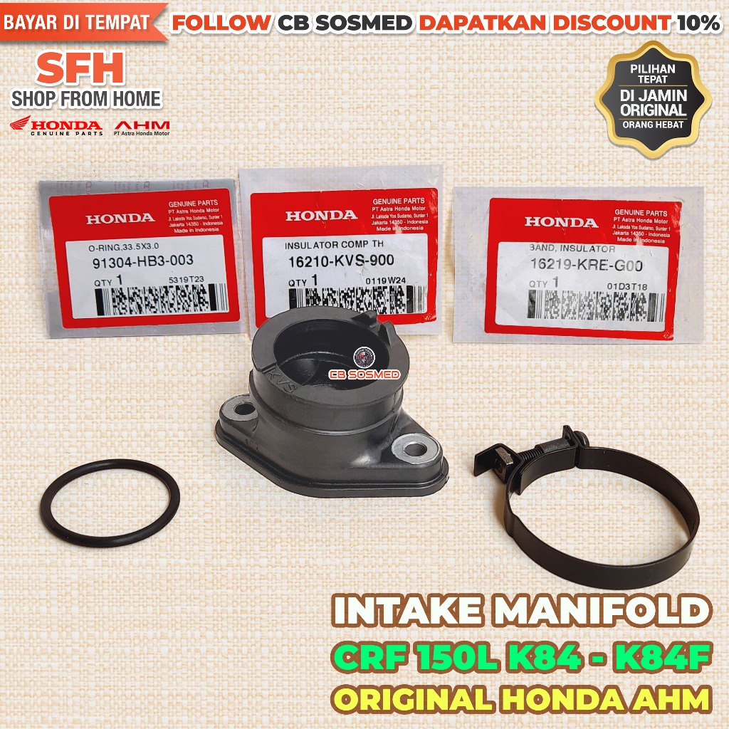 Jual Intake Manifold CRF150L K84 Manipol CRF 150 L Insulator Throttle Body CRF 150L K84F ...