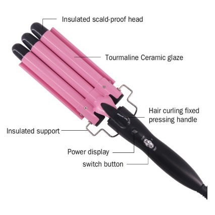 Jual * MKA *CATOKAN HAIR CURLY ALAT PENGERITING RAMBUT 3 GELOMBANG / ALAT PENGERITING RAMBUT ...