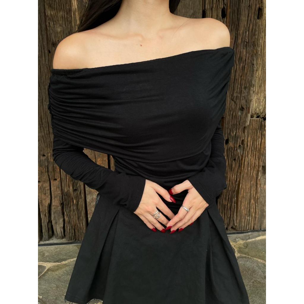 Jual Eve off shoulder top atasan sabrina | Shopee Indonesia
