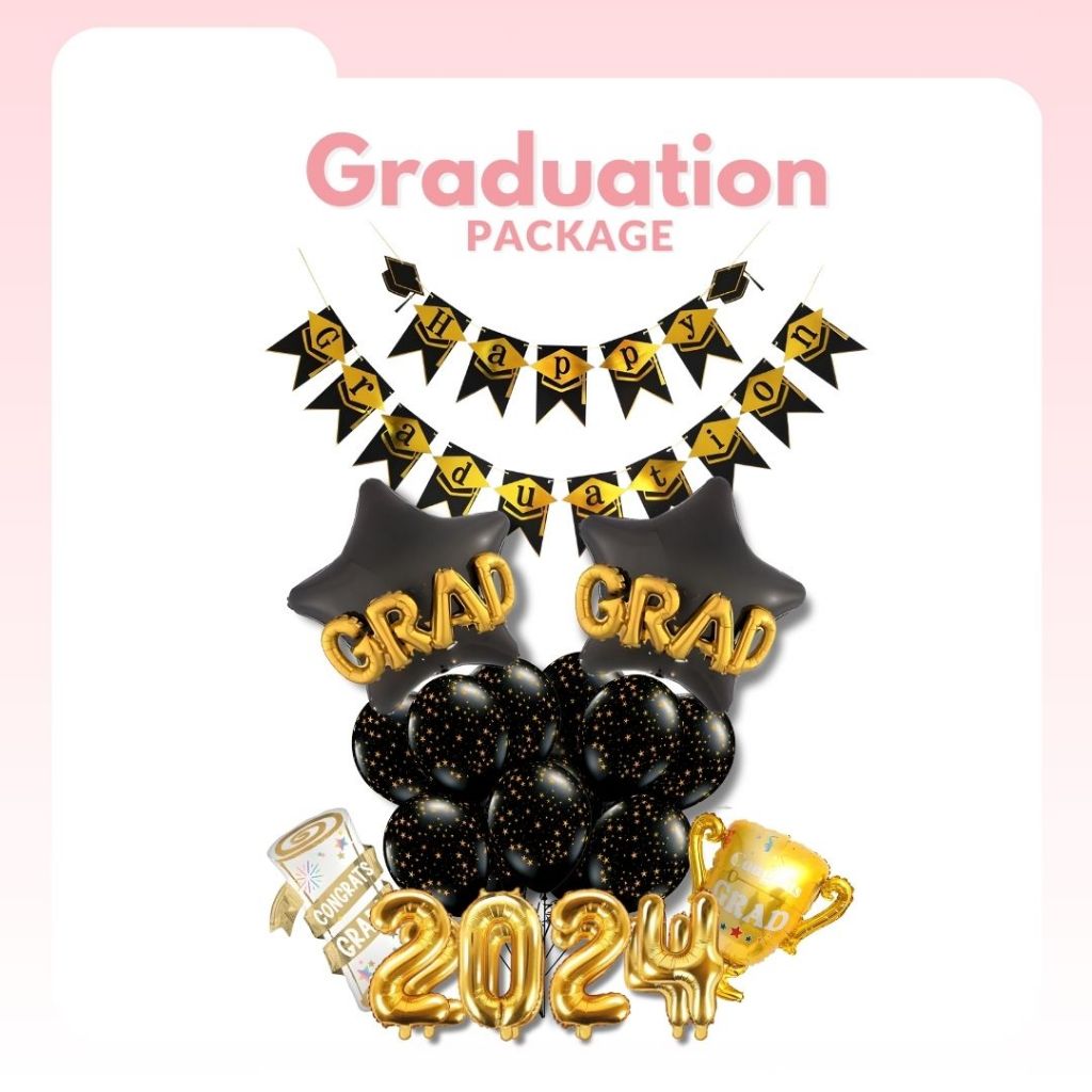 Jual Paket Dekorasi Balon Tema Wisuda Graduation (PD260) | Shopee Indonesia