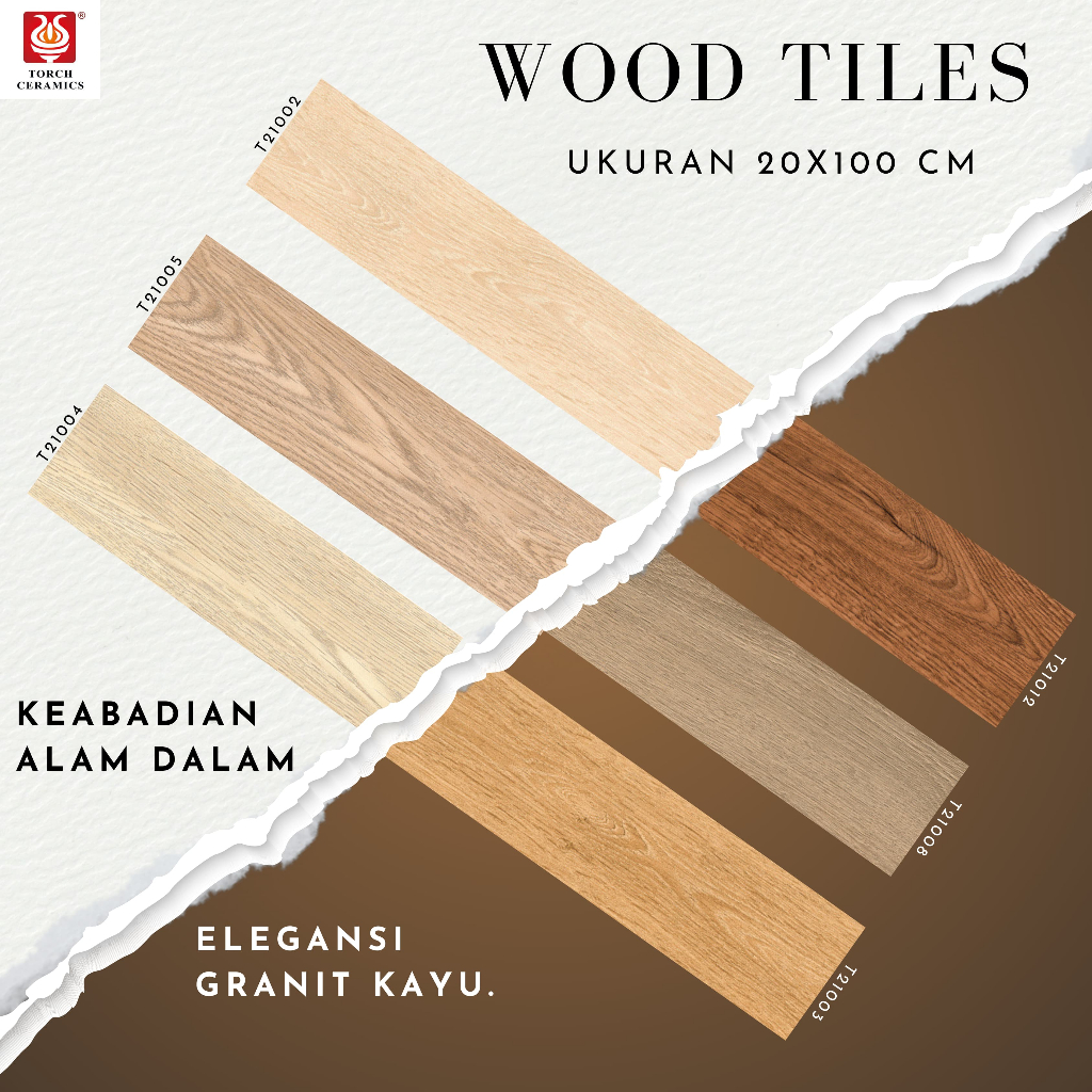 Jual Granit torch | Granit Lantai wood Grain | 20x100 Cutting | motif kayu | Shopee Indonesia