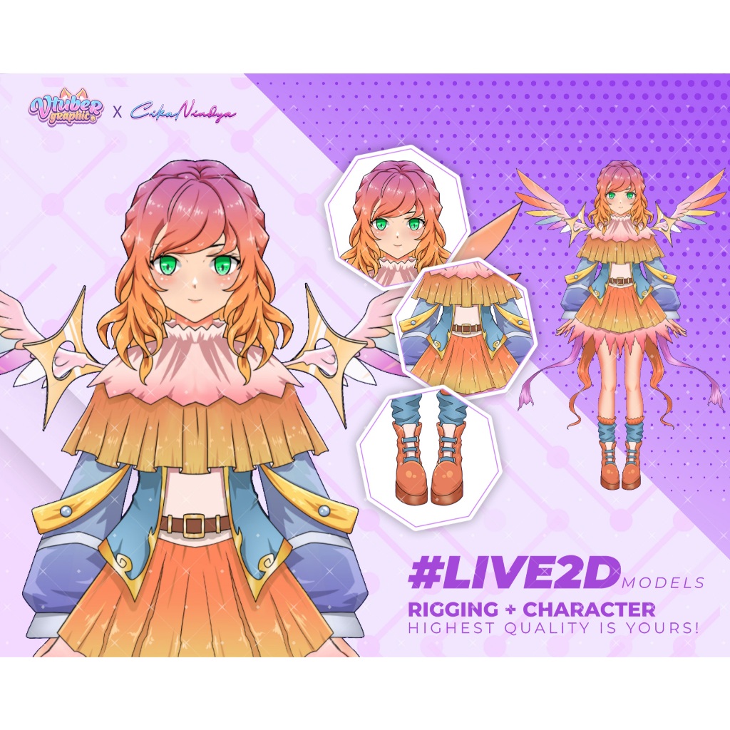 Jual Solusi Mudah Vtuber dengan Karakter Live2D Siap Pakai, Karakter ...