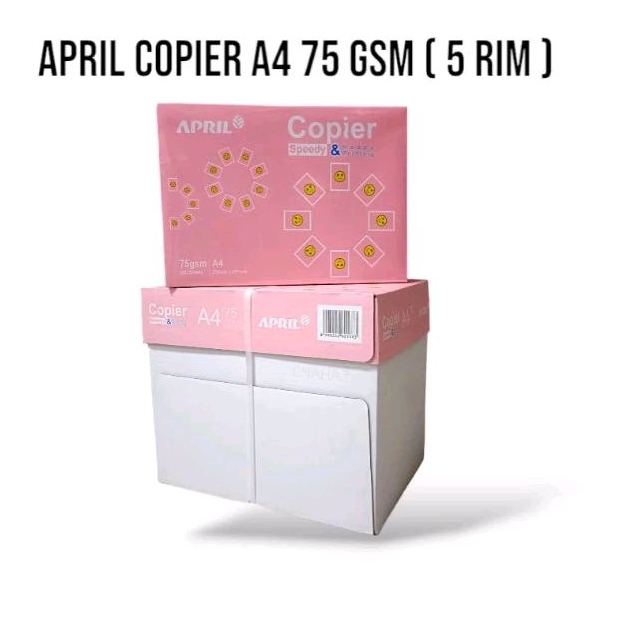 Jual 1 box kertas hvs print A4 fotocopy happy april copier A4 75 gsm ...