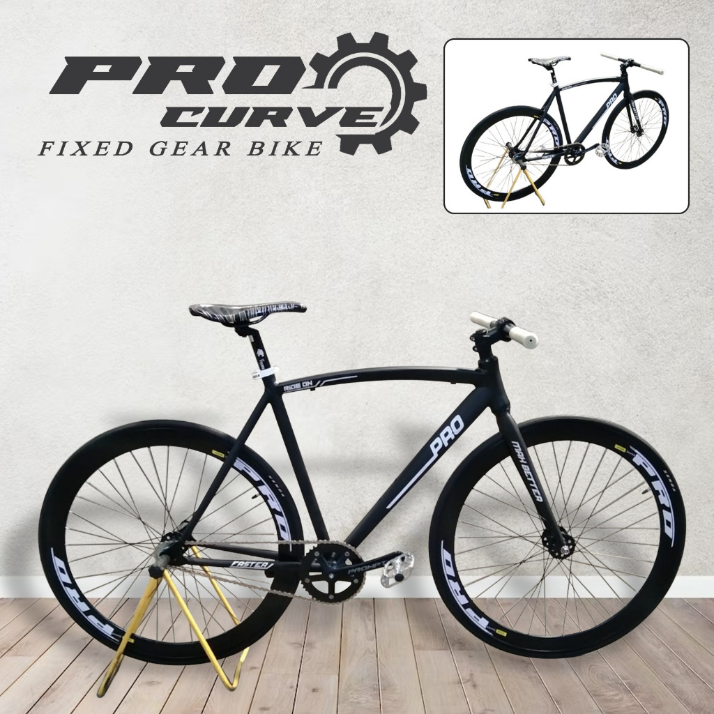 Jual SEPEDA FULLBIKE FIXIE 700C PRO RIDE ON ALLOY HITAM | Shopee Indonesia