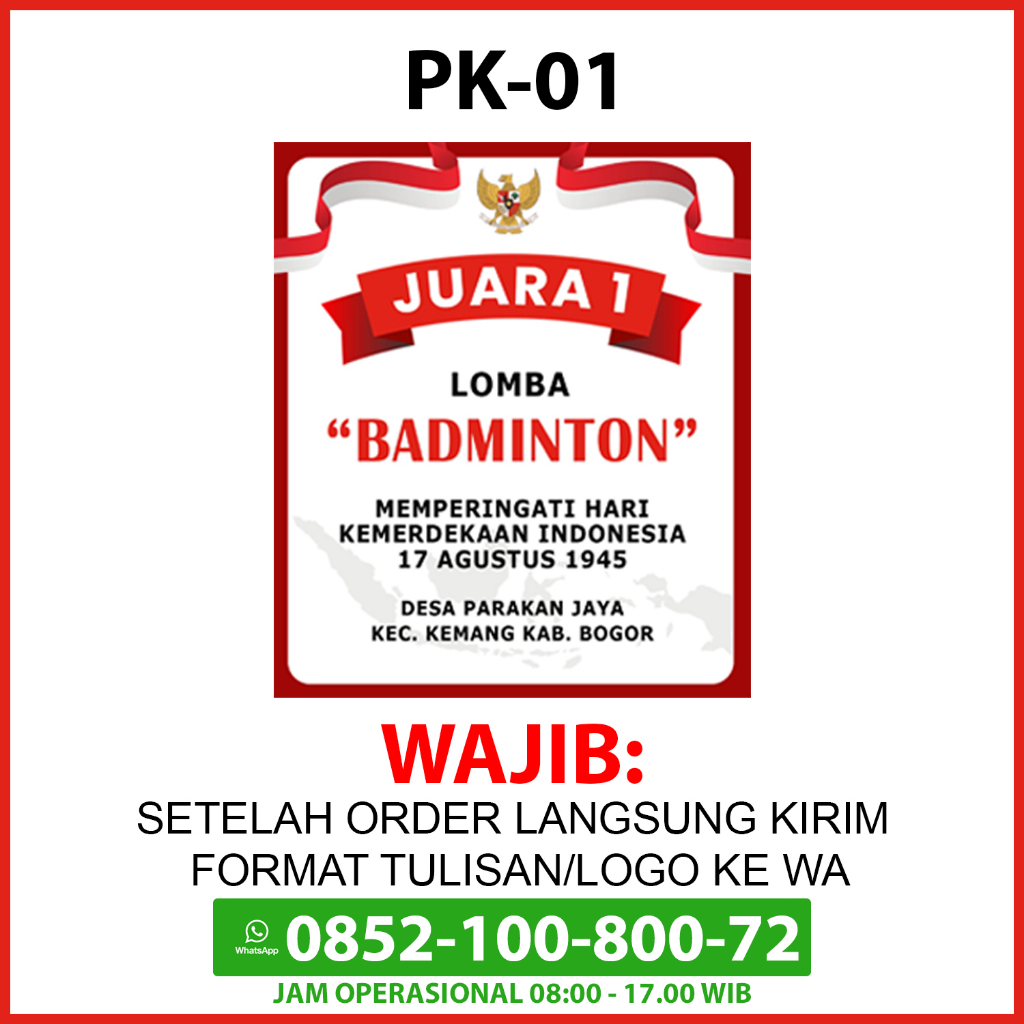 Jual Stiker Label Piala Akrilik | Shopee Indonesia