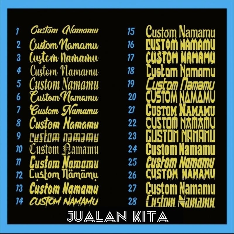 Jual STIKER NAMA CUSTOM KEREN RAPI | Shopee Indonesia
