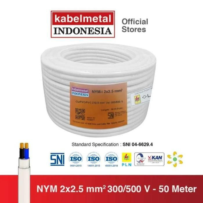 Jual KABEL KAWAT/ENGKEL LISTRIK NYM 2X2.5 MM METAL SNI LMK HARGA ...