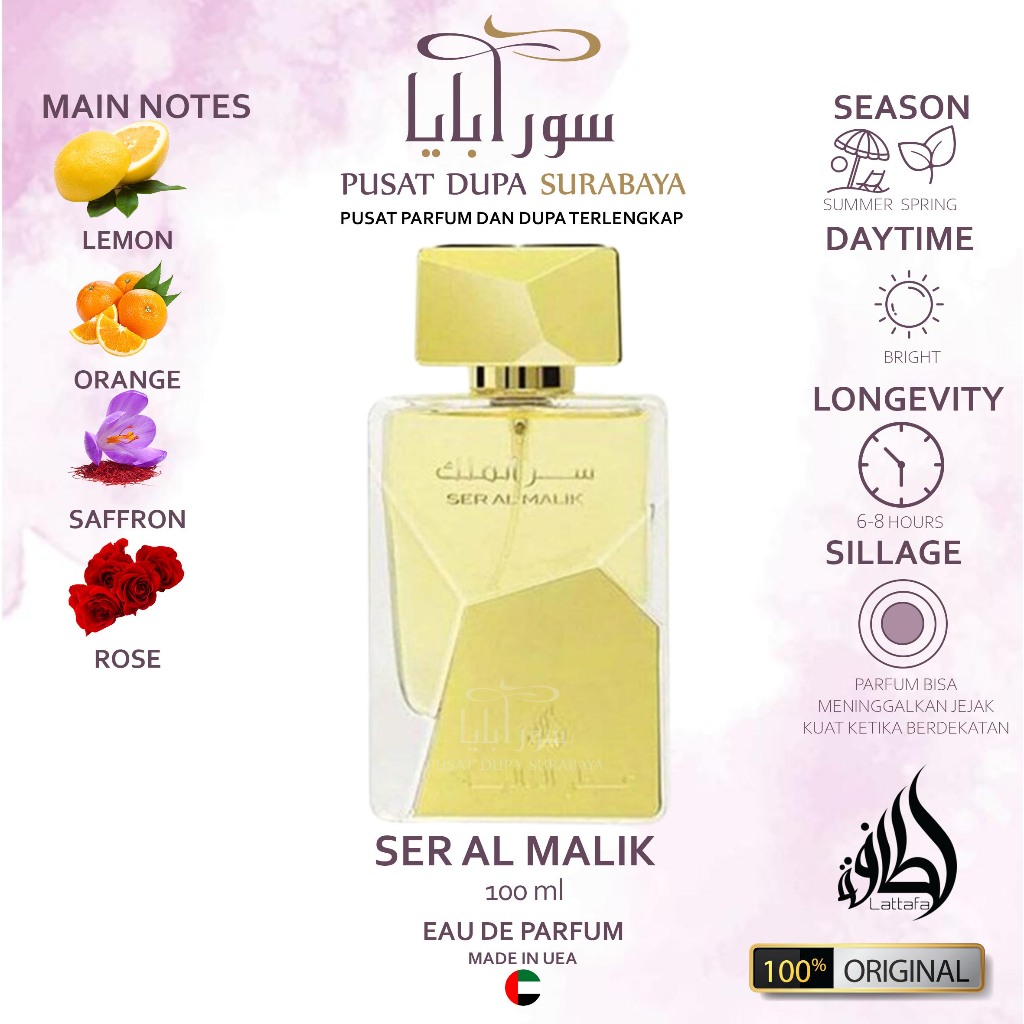 Jual Parfum Asli Arab Original Premium Lattafa /Dubai/Ser Al Malik | Shopee Indonesia