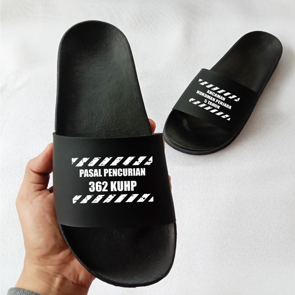Jual Sendal Pria Wanita Dan Selop/Slide Kata Keren Unik /other/ Sandal ...