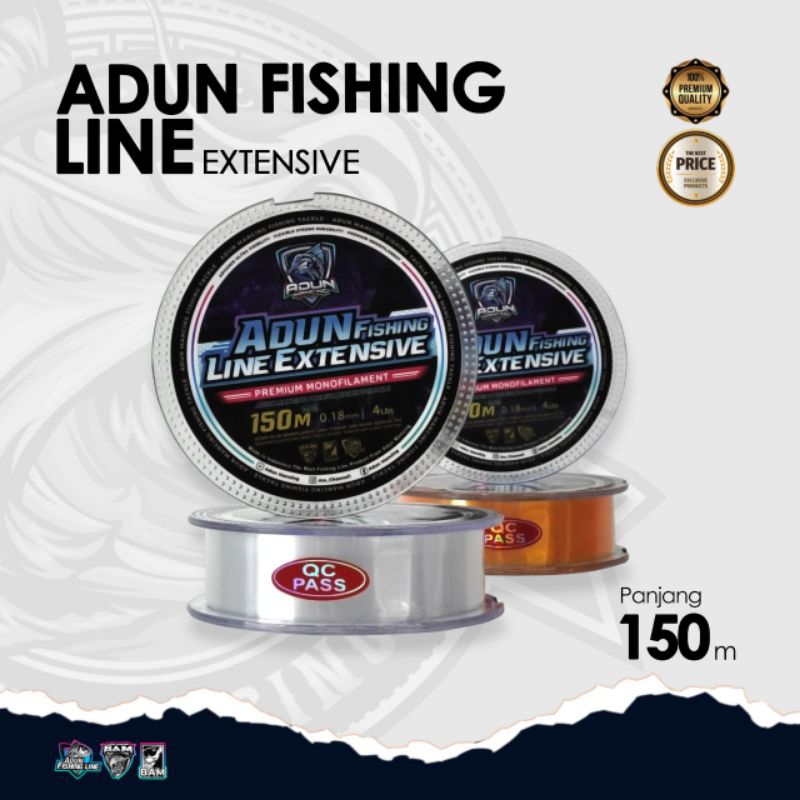 Jual Senar Pancing Nilon Monofilament Adun Fishing Line Extensive 150m ...