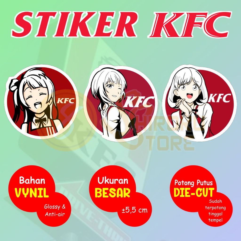 Jual Stiker Plesetan Parodi KFC - Kotori Minami / Karin Asaka / Keke ...