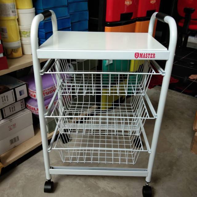 Jual Rak Salon R013 MASTER/Rak Troli Kamar Mandi/Rak Kamar Tidur/Rak Penyimpanan/Trolley Salon ...
