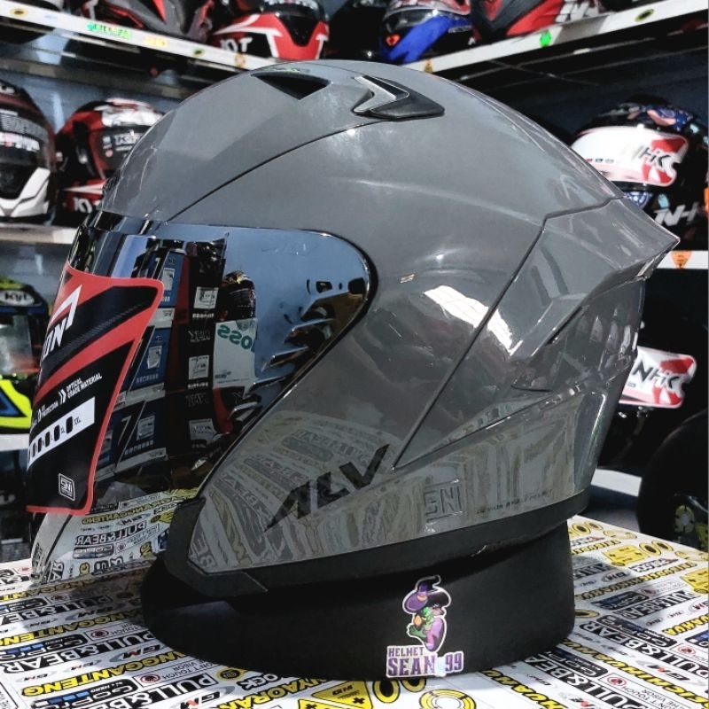 Jual HELM ALV ULTRON SOLID FLAT VISOR IRIDIUM SILVER ALL WARNA HALF ...