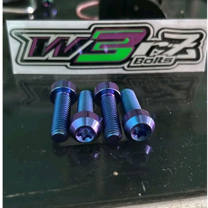 Jual baut titanium m8 x 25 pilar big drat 12 panjang 2,5cm ( 1biji ...