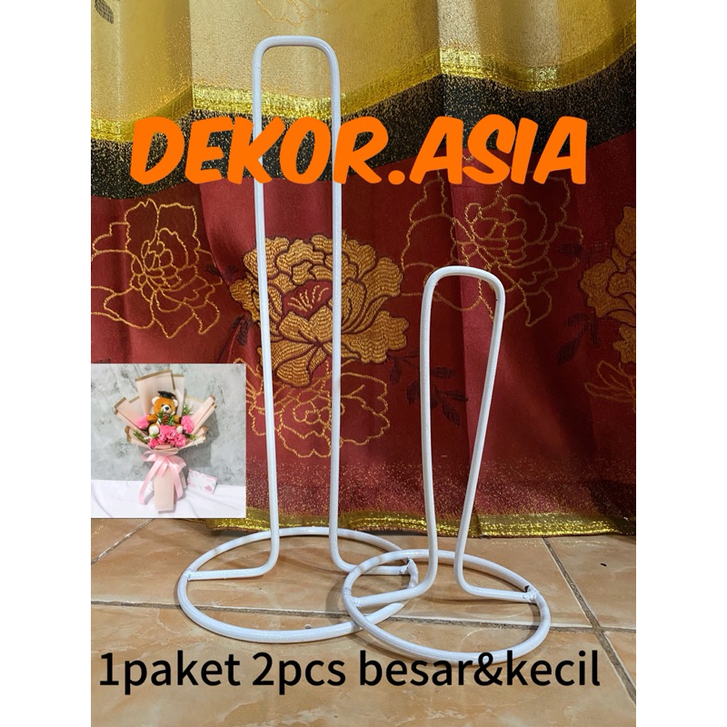 Jual stand wisuda bouquet/standing bunga besi/standing buket hemat ...