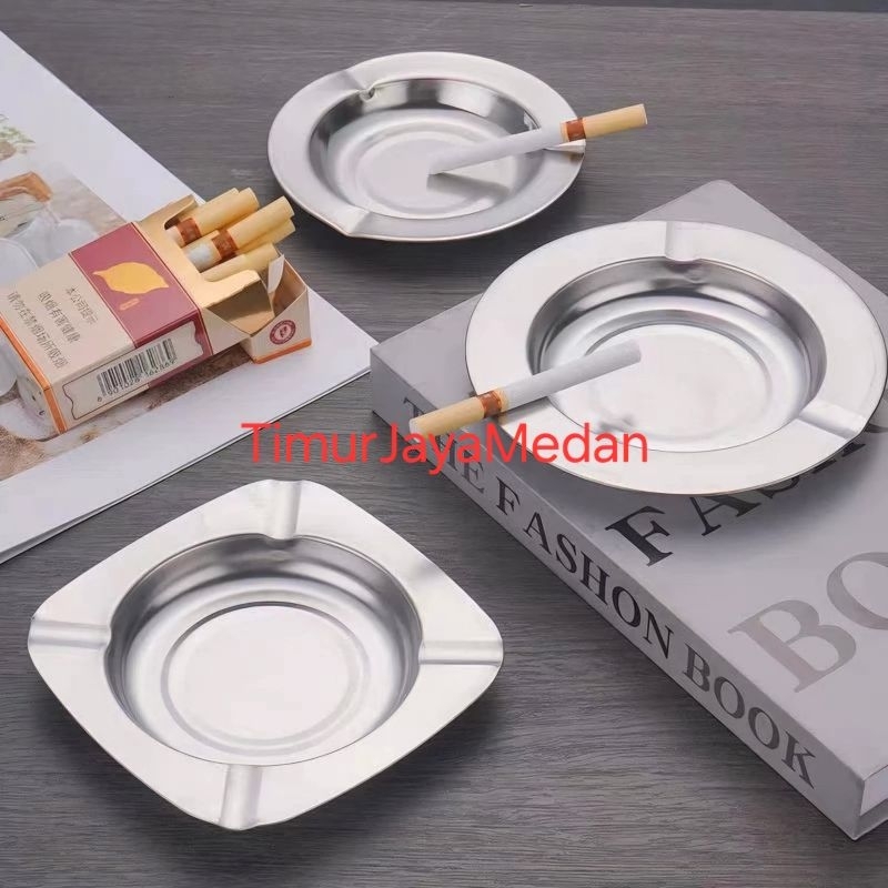 Jual Asbak Rokok Tempat Puntung Rokok Bahan Stainless Steel Model Segi ...